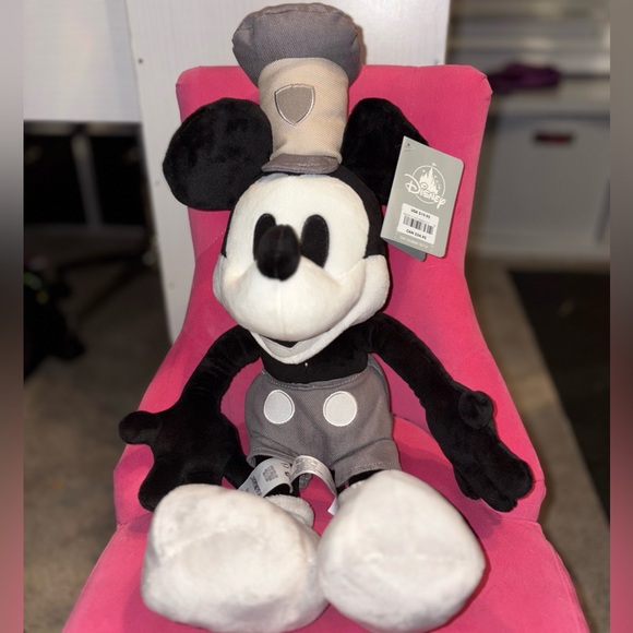 Disney | Toys | Disney Steamboat Willie Plush In Black And Gray | Poshmark